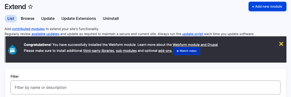 Option to suppress successful install message [#3482644] | Drupal.org